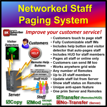 Second Life Marketplace - Networked Staff Paging System (NSPS)